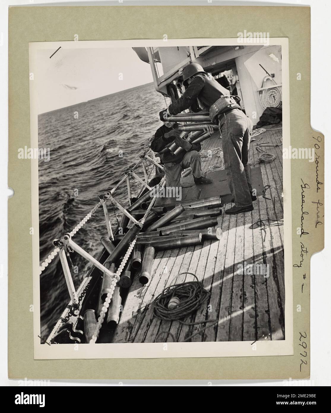 A Coast Guard combat cutter engages a Nazi weather ship in a dramatic ...