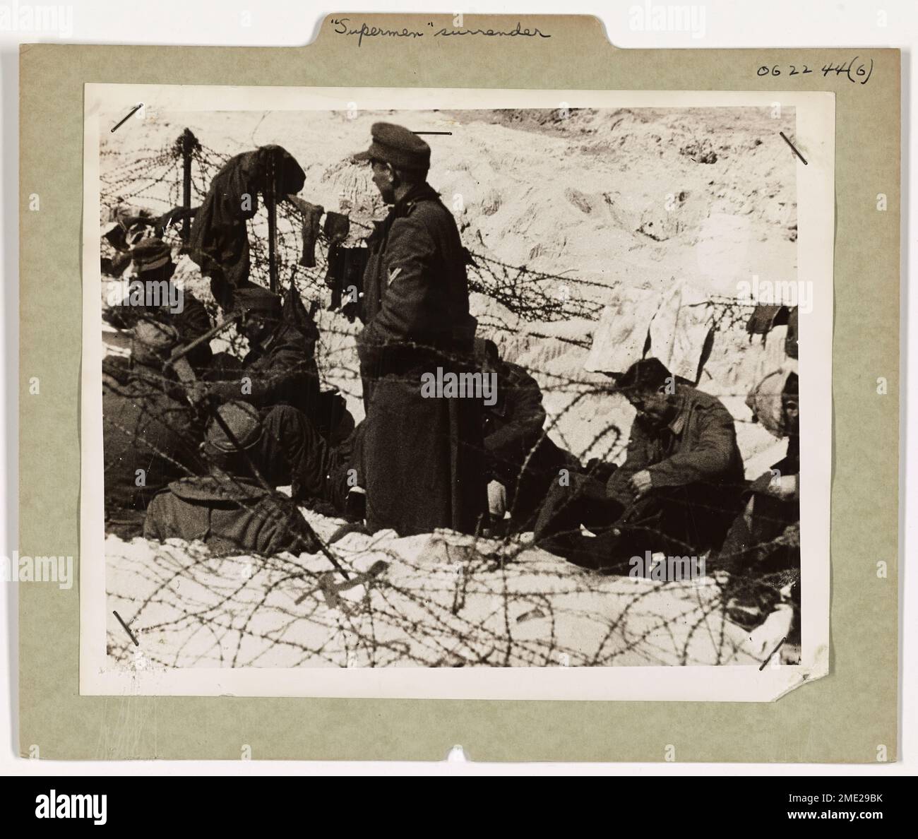 Nazi soldiers surrender after the Allied invasion forces overpower ...