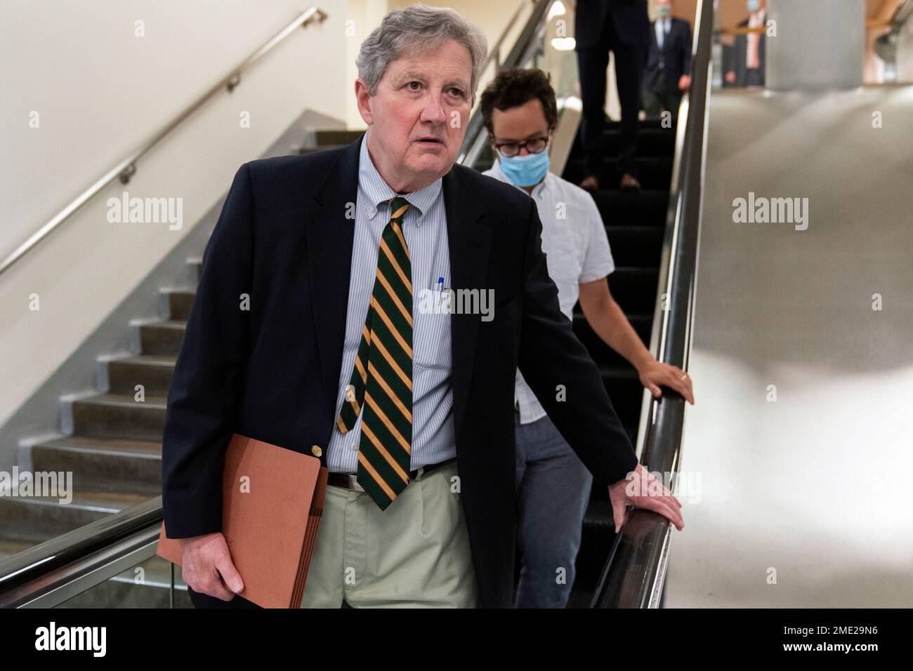 Sen. John Kennedy, R-La., walks towards the Senate subway on Capitol ...