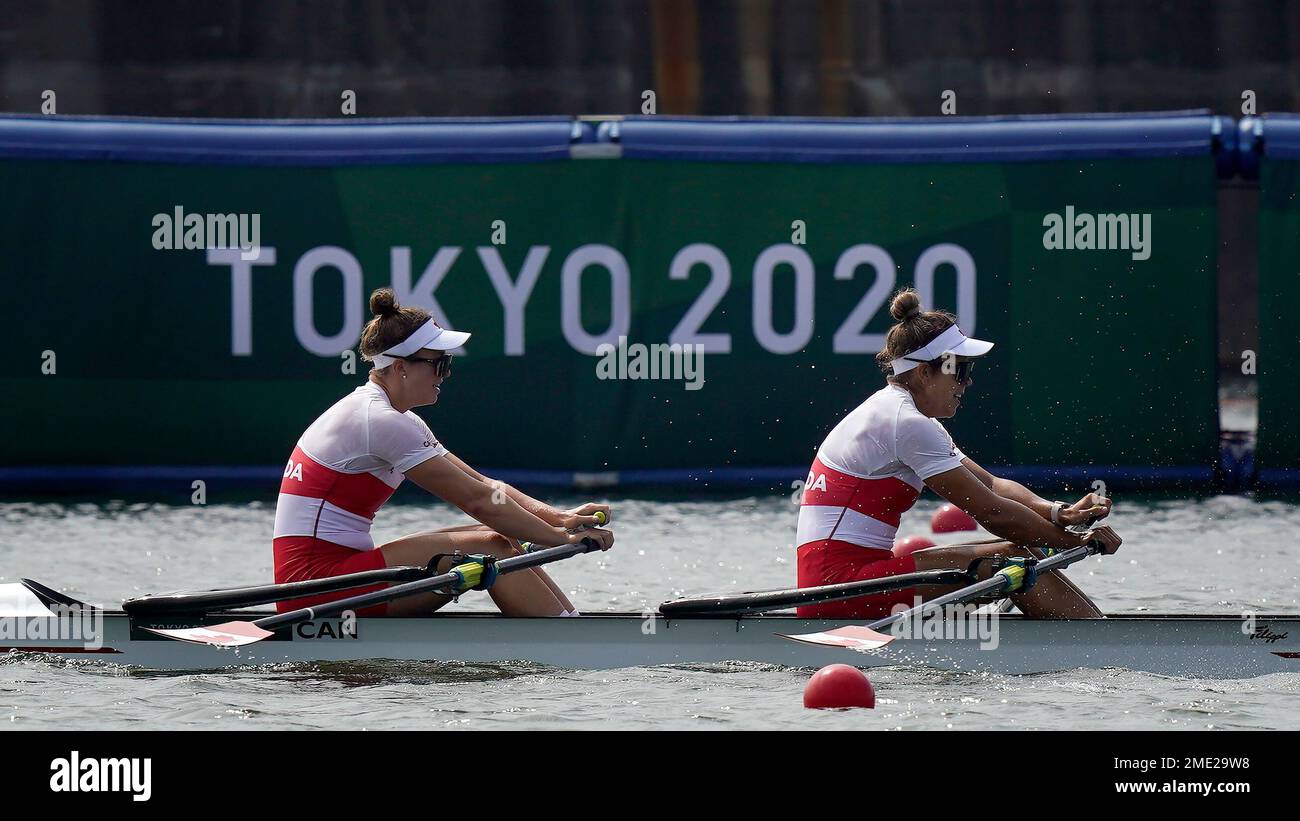 Canada's Gabrielle Smith and Jessica Sevick compete in the women's ...