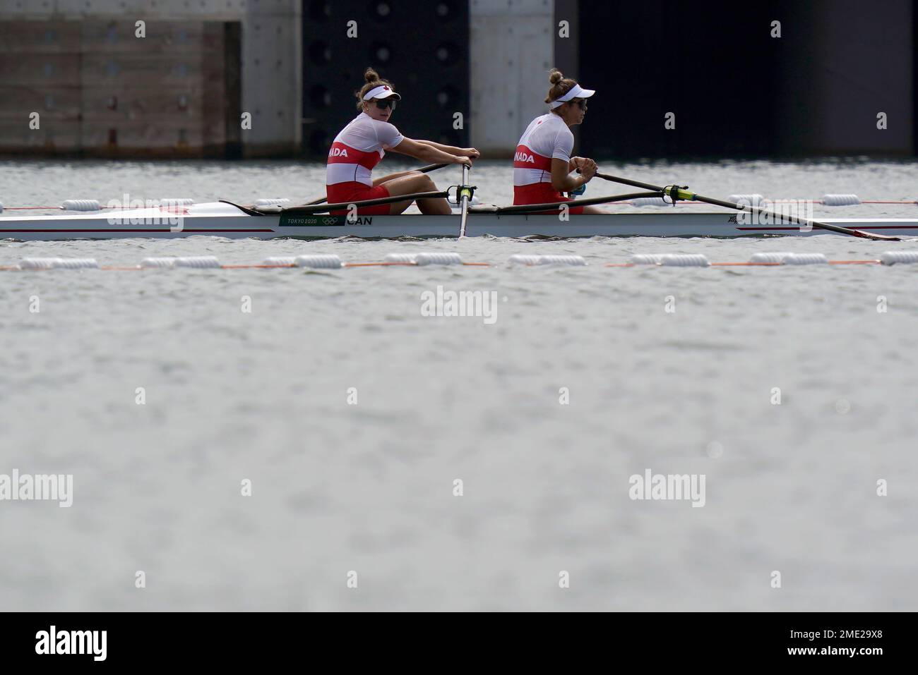 Canada's Gabrielle Smith and Jessica Sevick return to the dock after ...