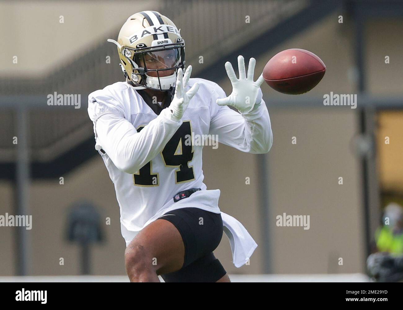 New Orleans Saints wide receiver Kawaan Baker (14) catches a pass ...