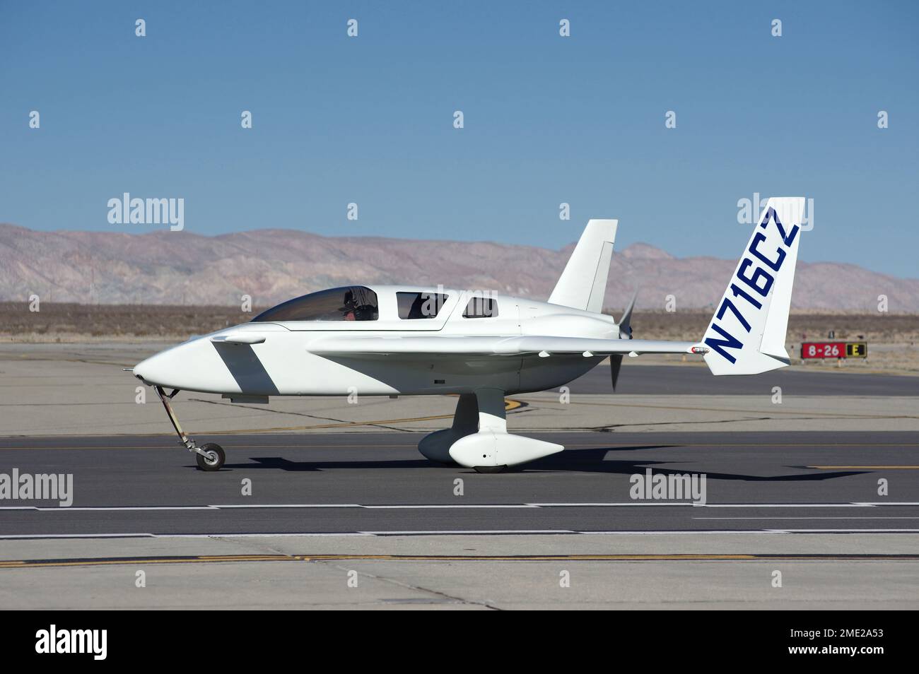 Cozy MKIV aircraft with registration N716CZ shown taxiing at Mojave Air ...