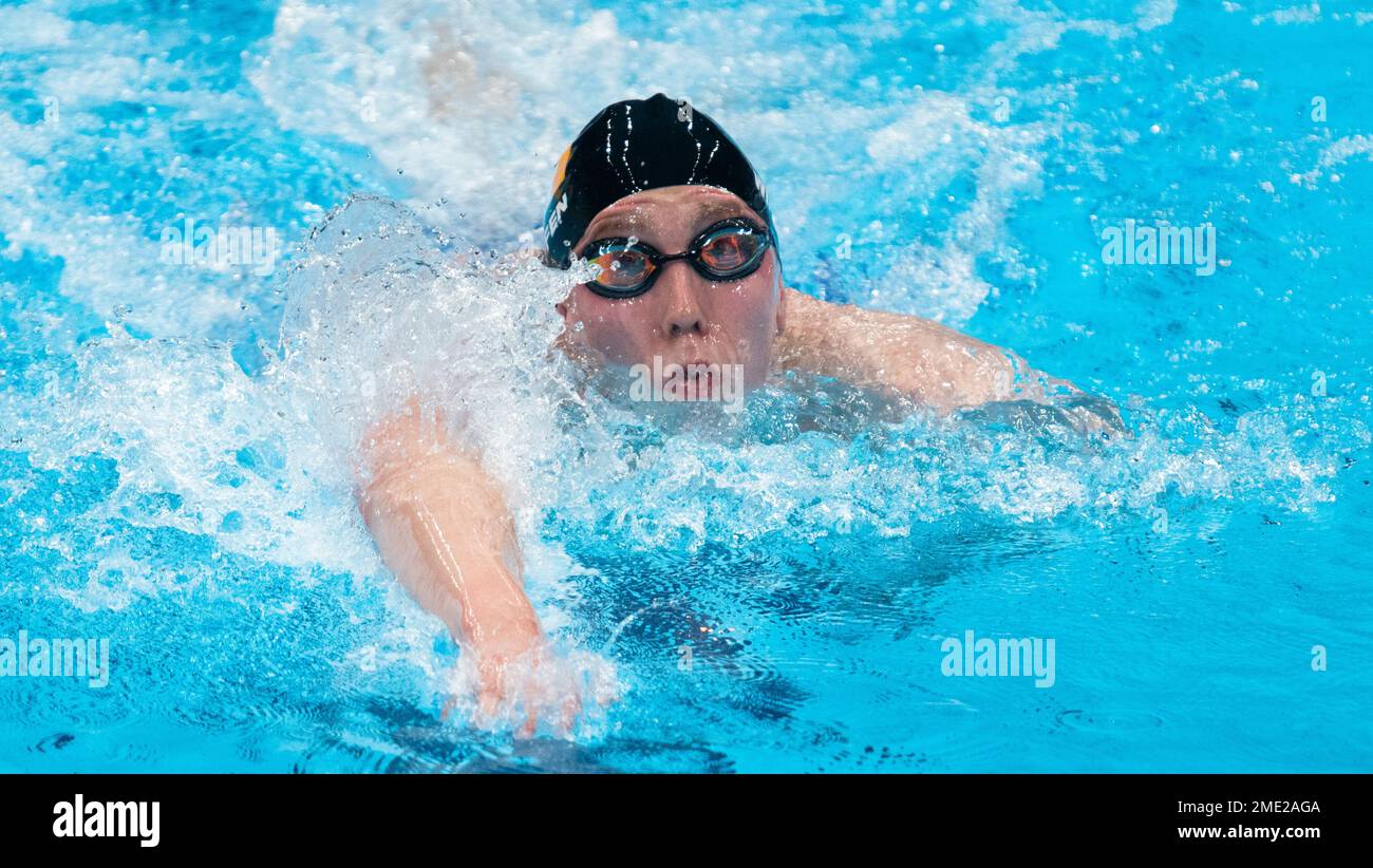 Ireland's Daniel Wiffen swims in a men's 1500-meter heat at the 2020 ...