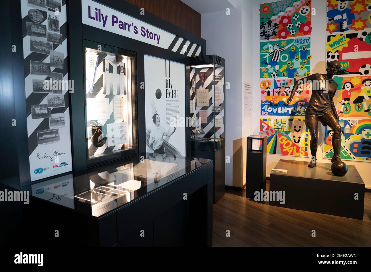 A statue of Lily Parr is displayed at the National Football Museum in ...