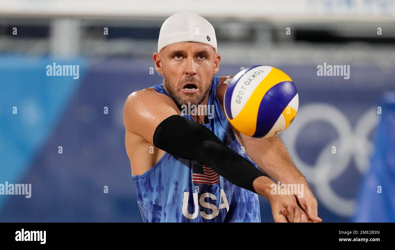 Jacob Gibb, of the United States, competes during a men's beach ...