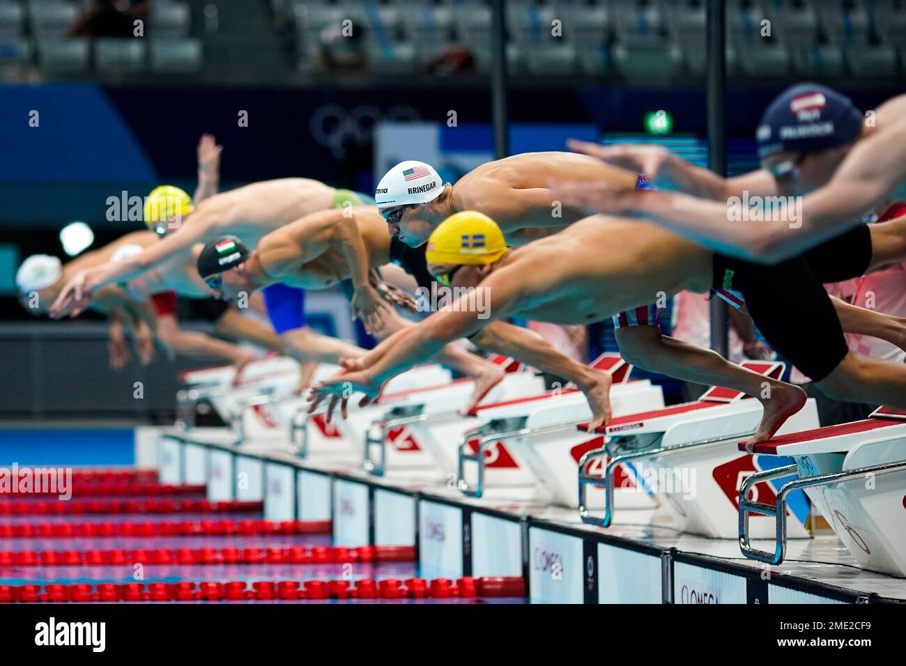 Michael Brinegar, of United States, starts a men's 1500-meter freestyle ...
