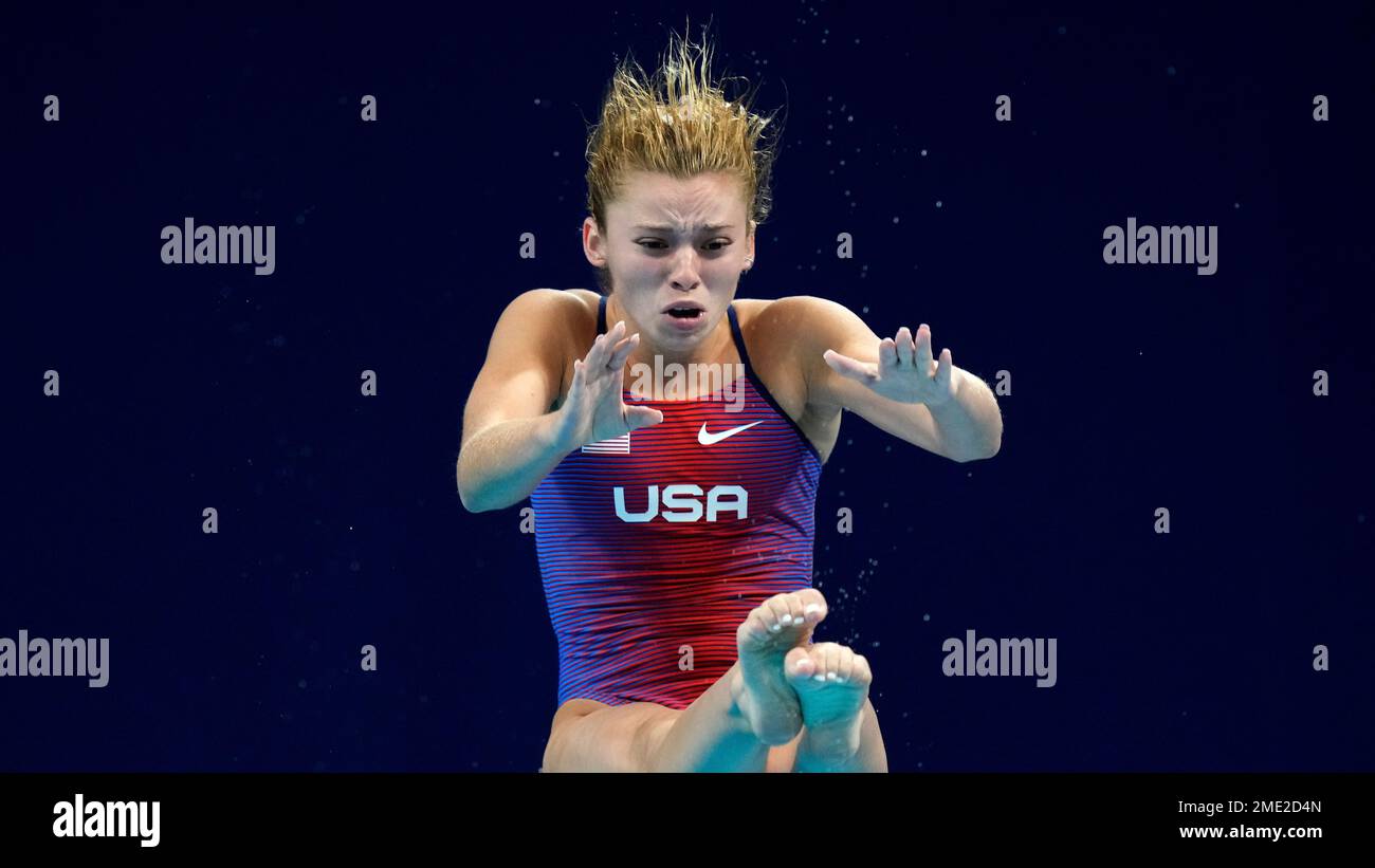 Hailey Hernandez of the United States' competes in women's diving 3m ...
