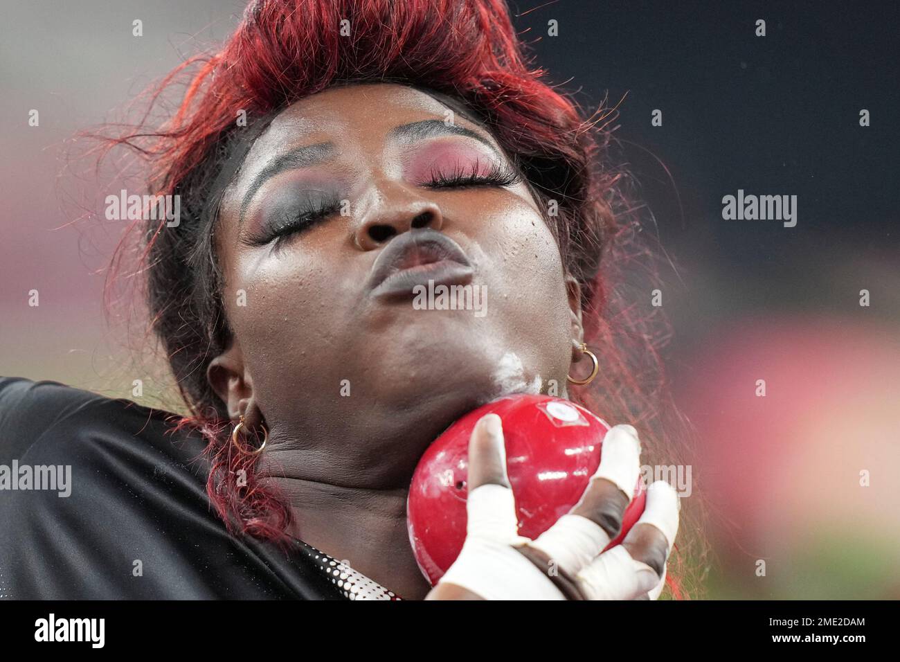 Portious Warren, of Trinidad and Tobago, competes in the qualification ...
