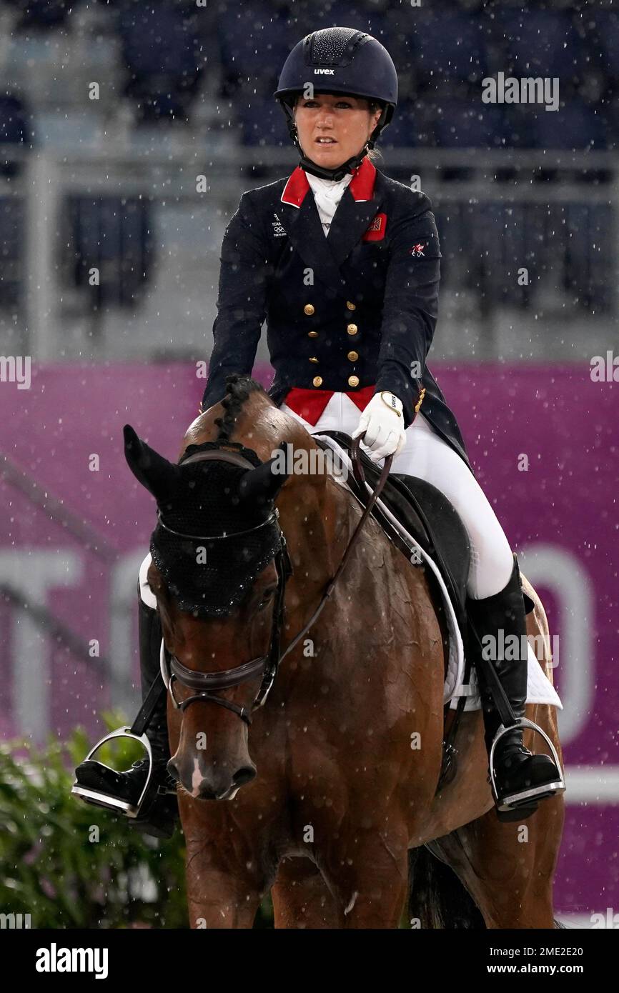 Britain's Laura Collett, riding London 52, competes during the ...