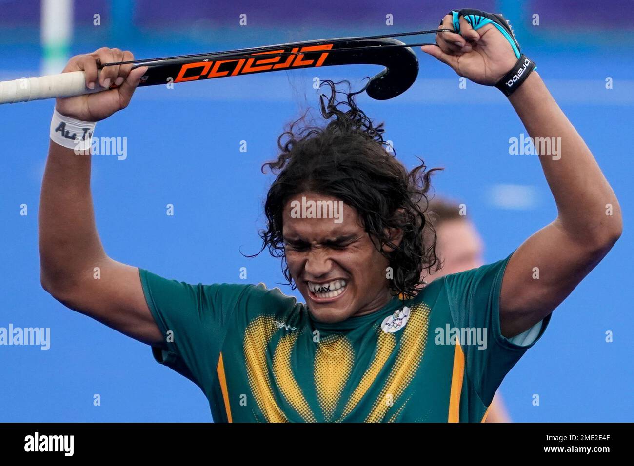 South Africa's Mustaphaa Cassiem reacts with frustration after drawing ...