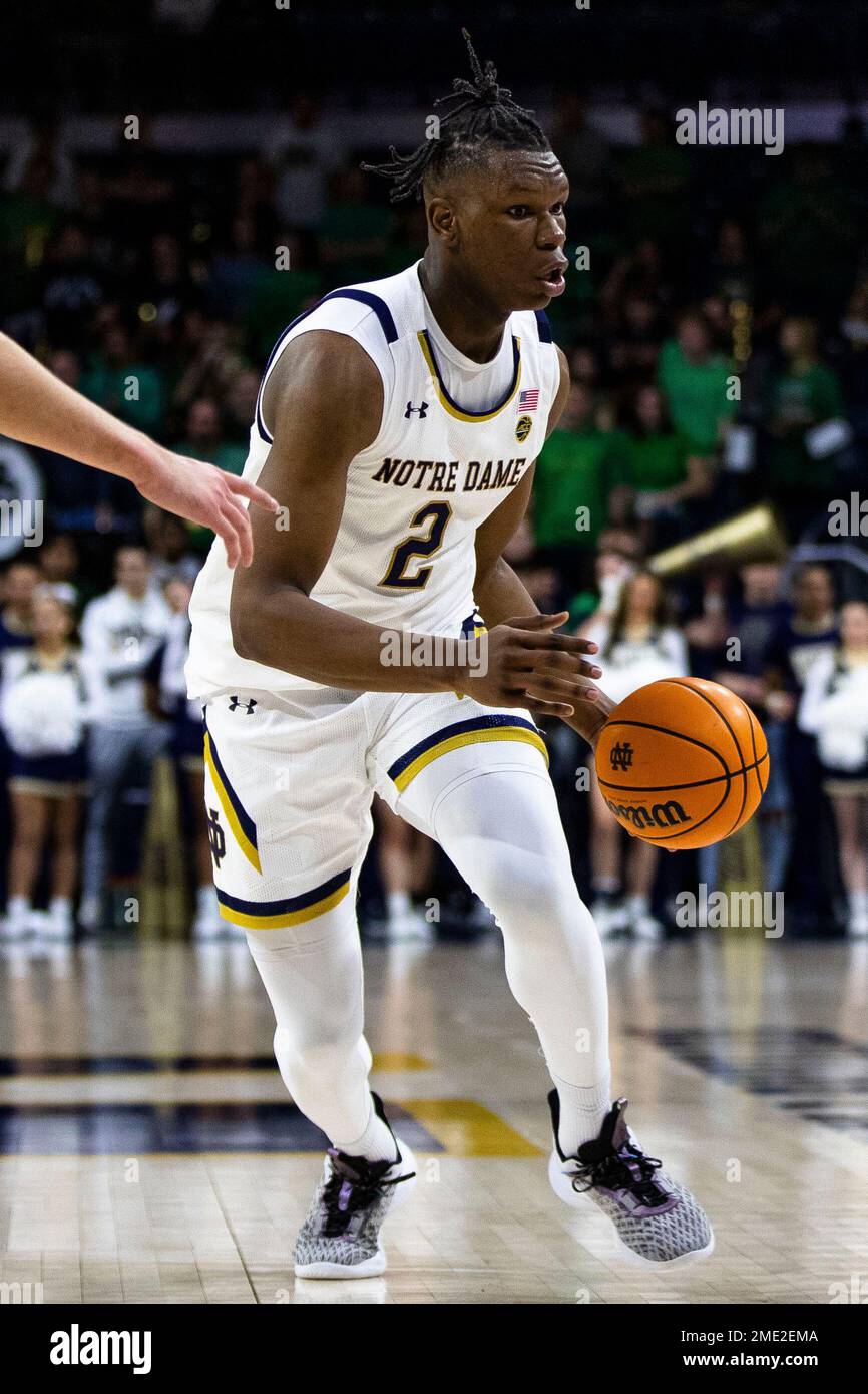 Notre Dame's Ven-Allen Lubin (2) looks to pass during the second half ...