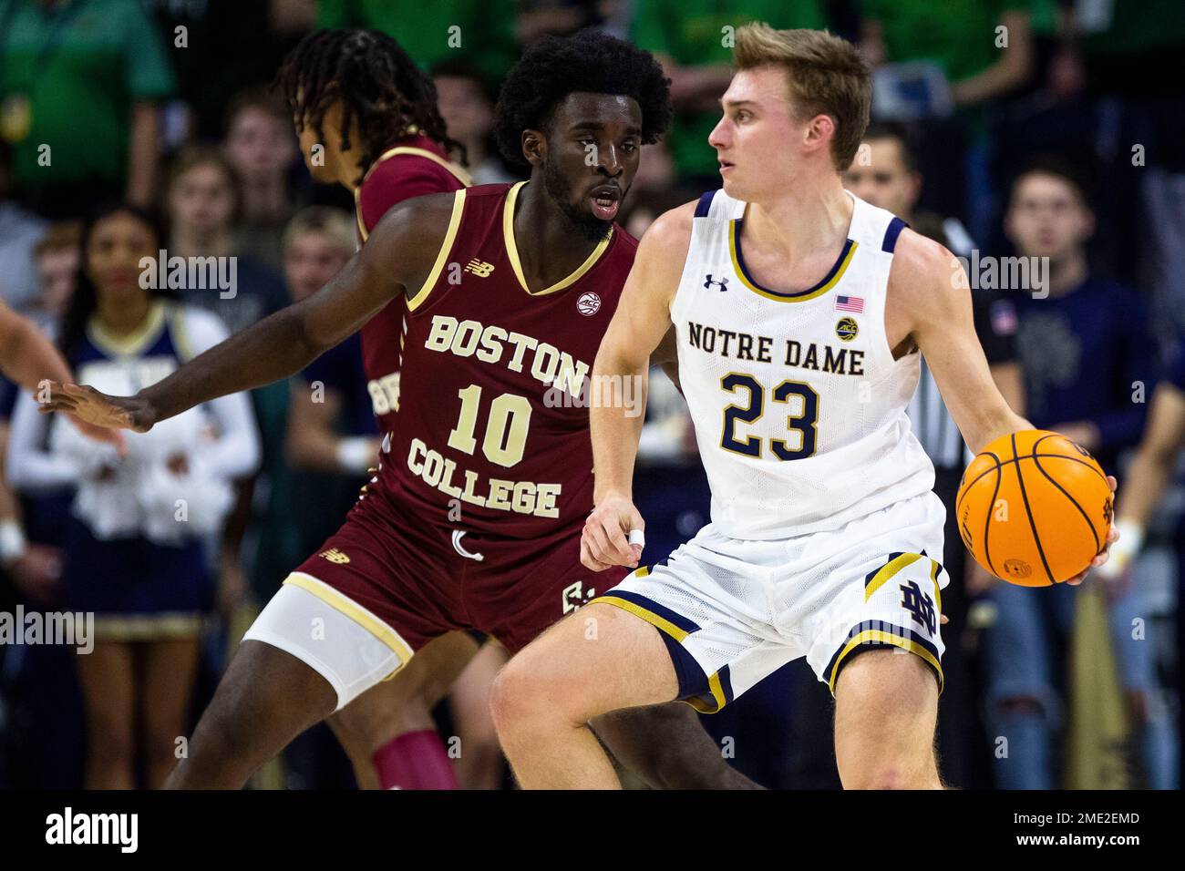 Notre Dame's Dane Goodwin (23) works against Boston College's Prince ...