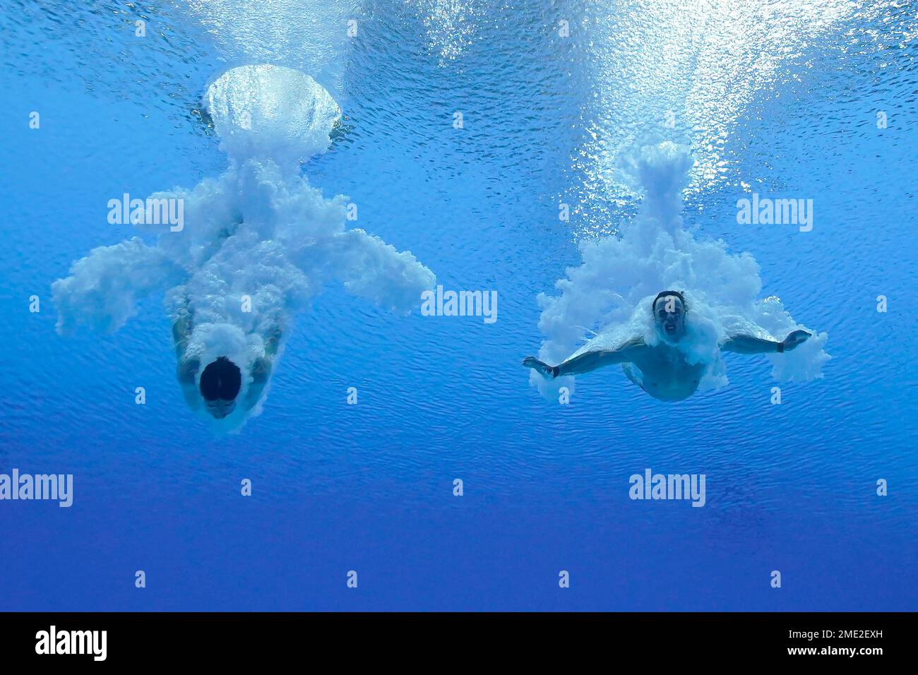 Gold medal winners Britain's Thomas Daley and Matty Lee compete in the ...