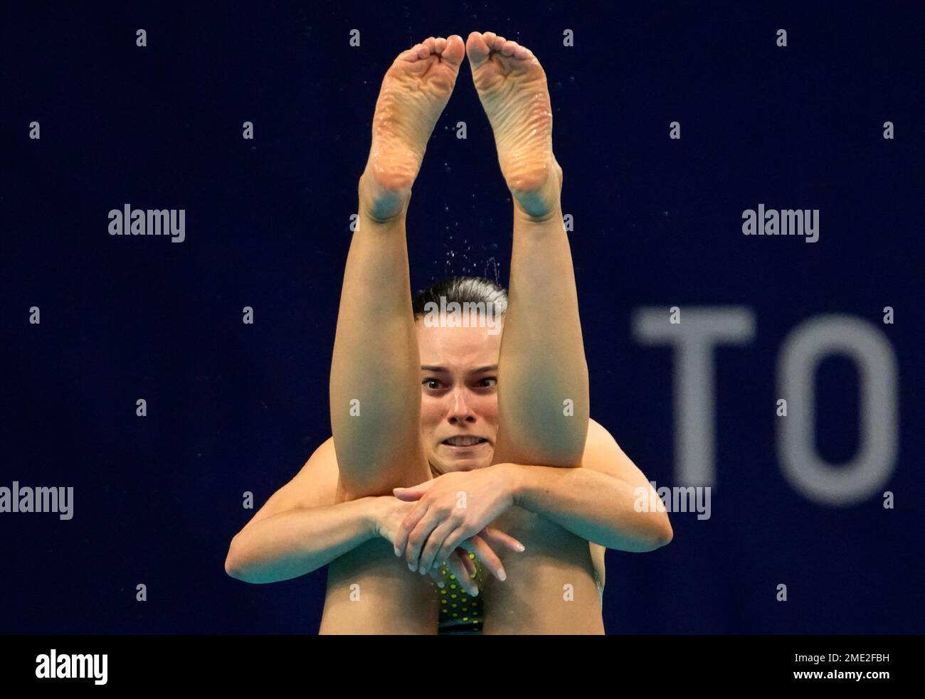 Anabelle Smith of Australia competes in women's diving 3m springboard ...
