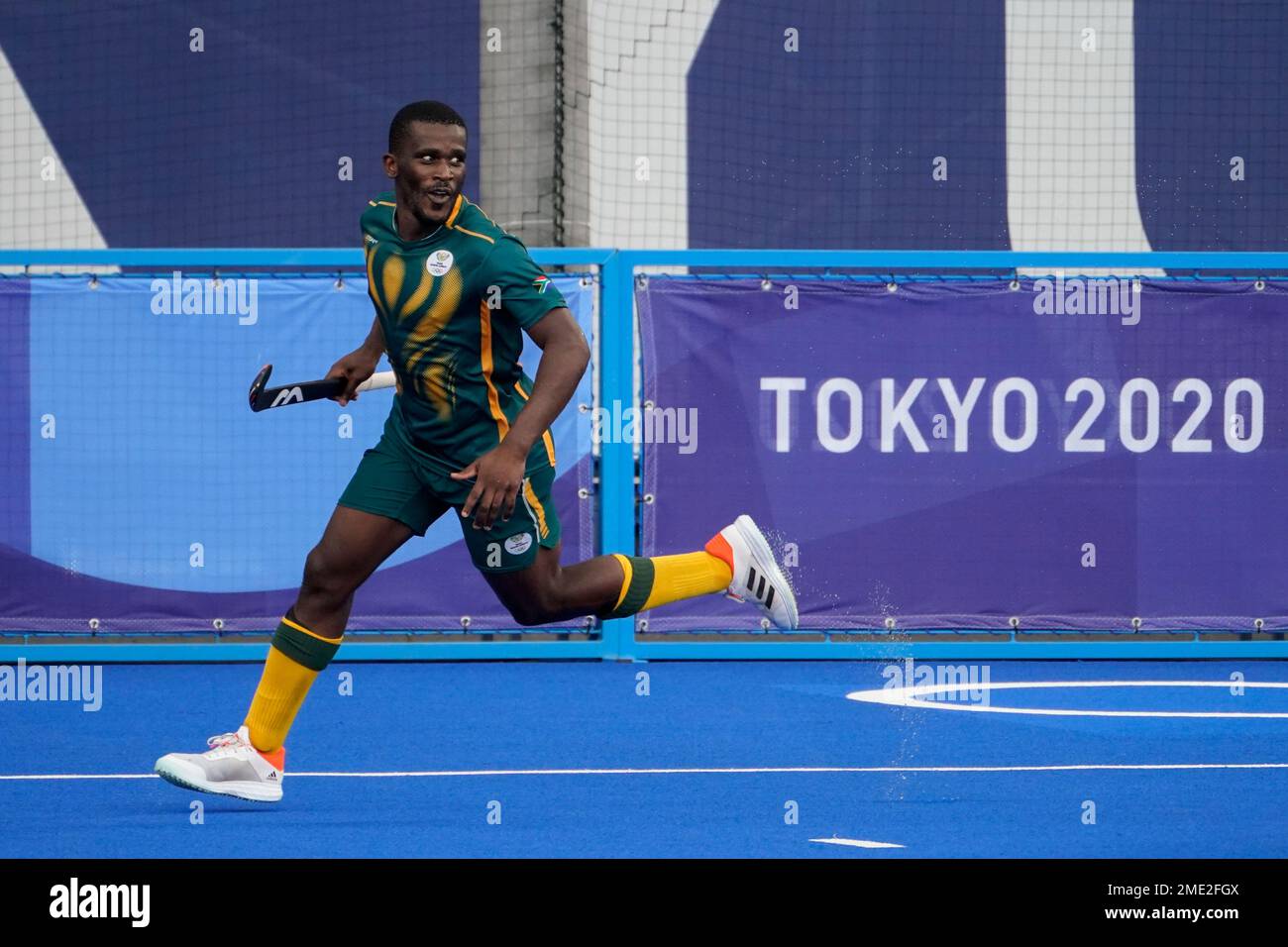South Africa's Samkelo Mvimbi celebrates after scoring on Canada's ...