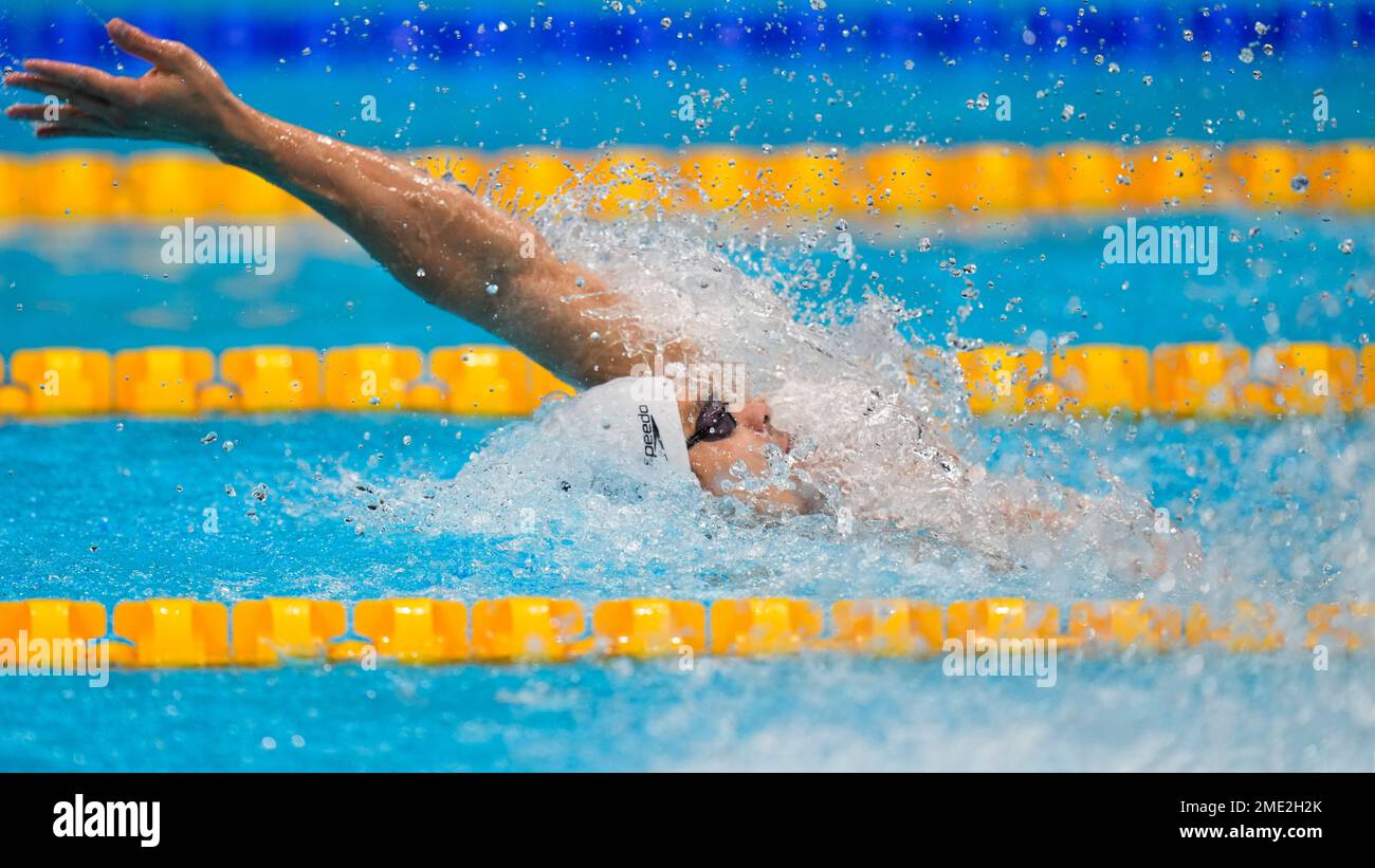 Evgeny Rylov, of Russian Olympic Committee, competes in the men's 200 ...