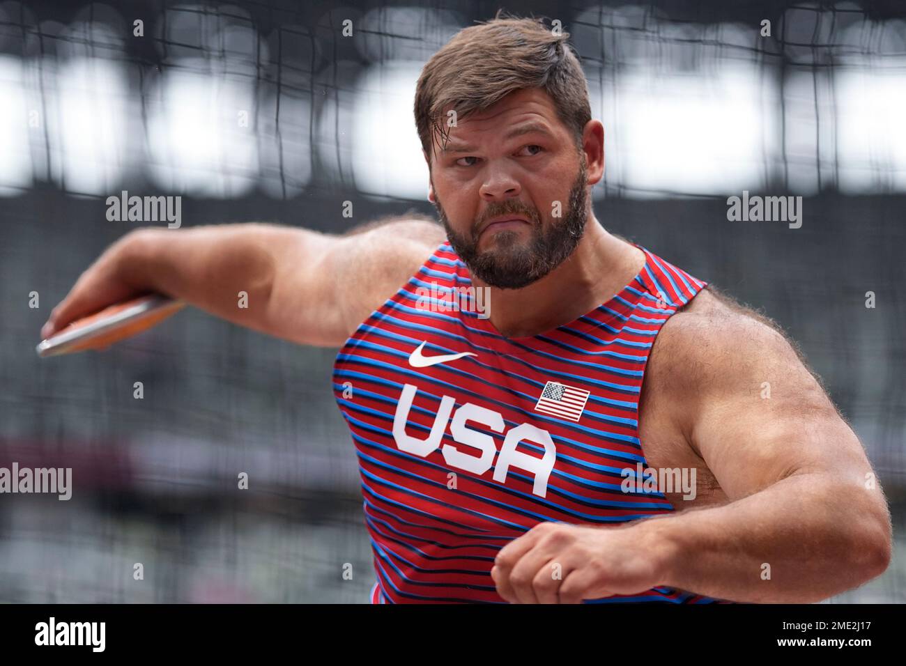 Mason Finley, of United States, competes in his heat of the men's ...