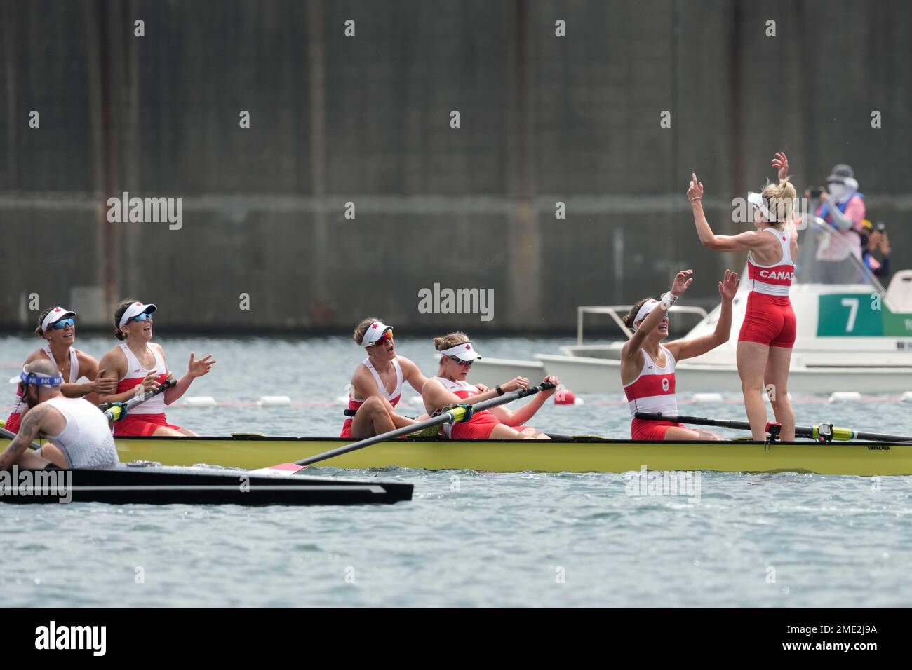 Gold medalists Lisa Roman, Kasia Gruchalla-Wesierski, Christine Roper ...