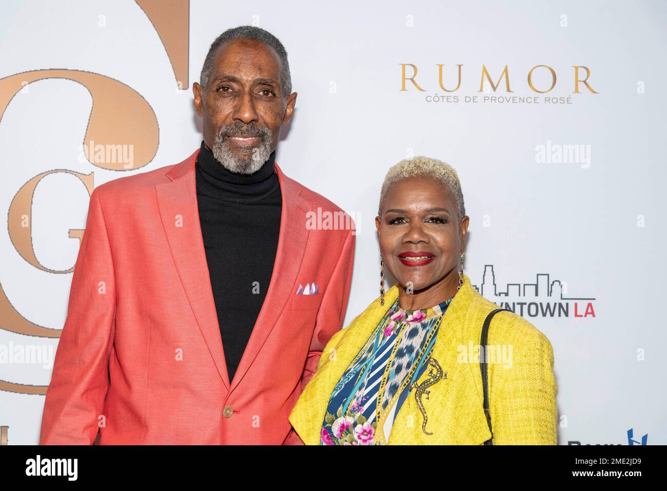 Los Angeles, USA. 22nd Jan, 2023. Director Mark Ridley with wife Ava ...