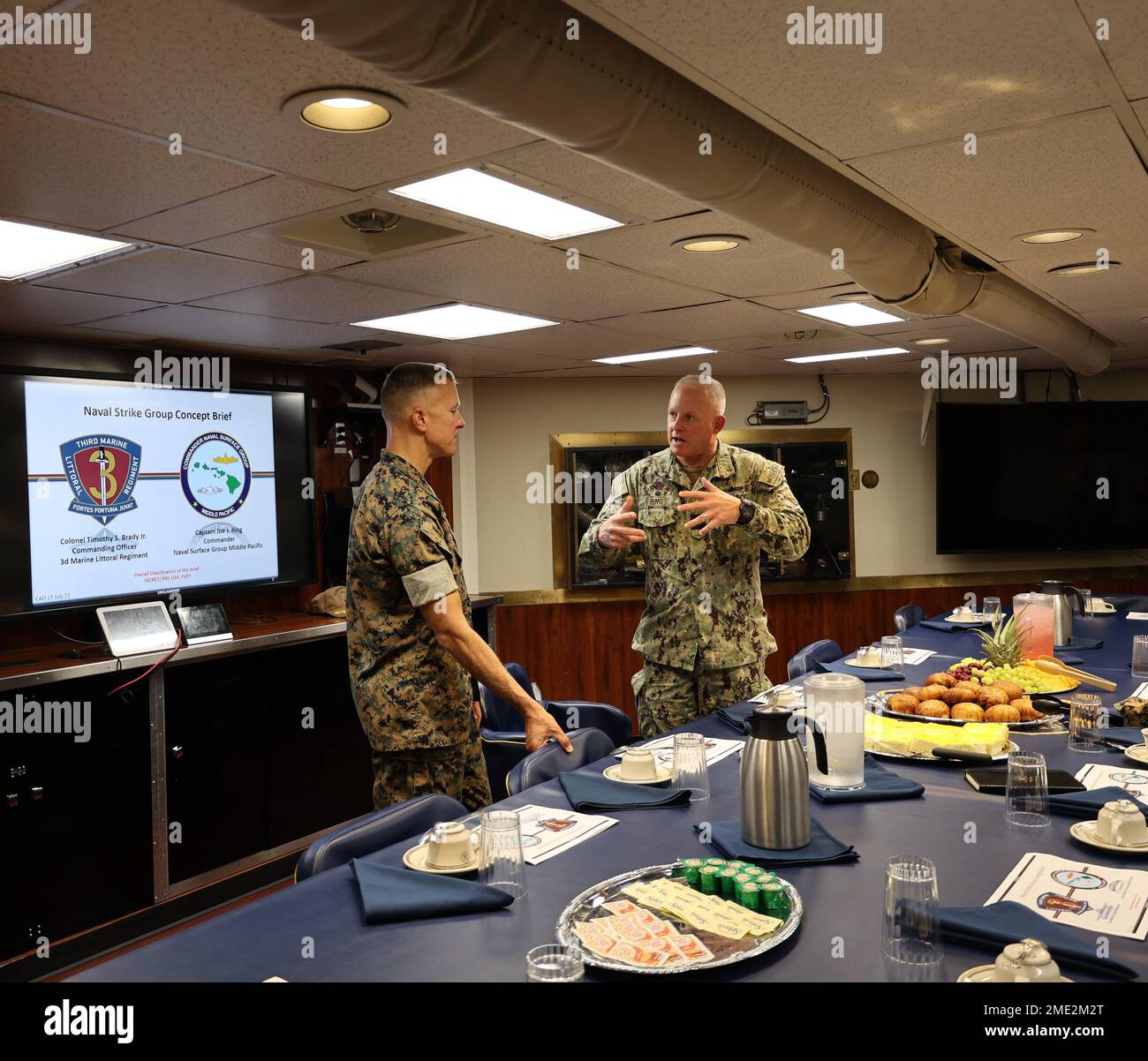 220727-N-RV233-0001 USS Wayne E. Meyer (DDG-108) hosts 3rd Marine ...