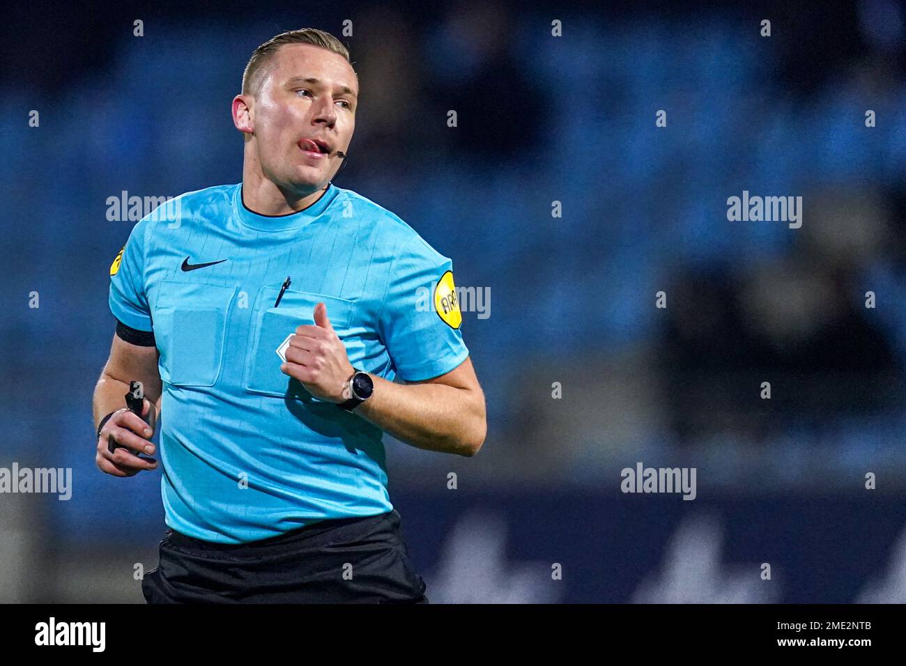 EINDHOVEN, NETHERLANDS - JANUARY 23: Referee Martijn Vos during the ...