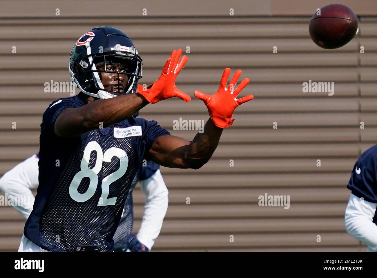 Chicago Bears wide receiver Jester Weah catches a ball during NFL ...