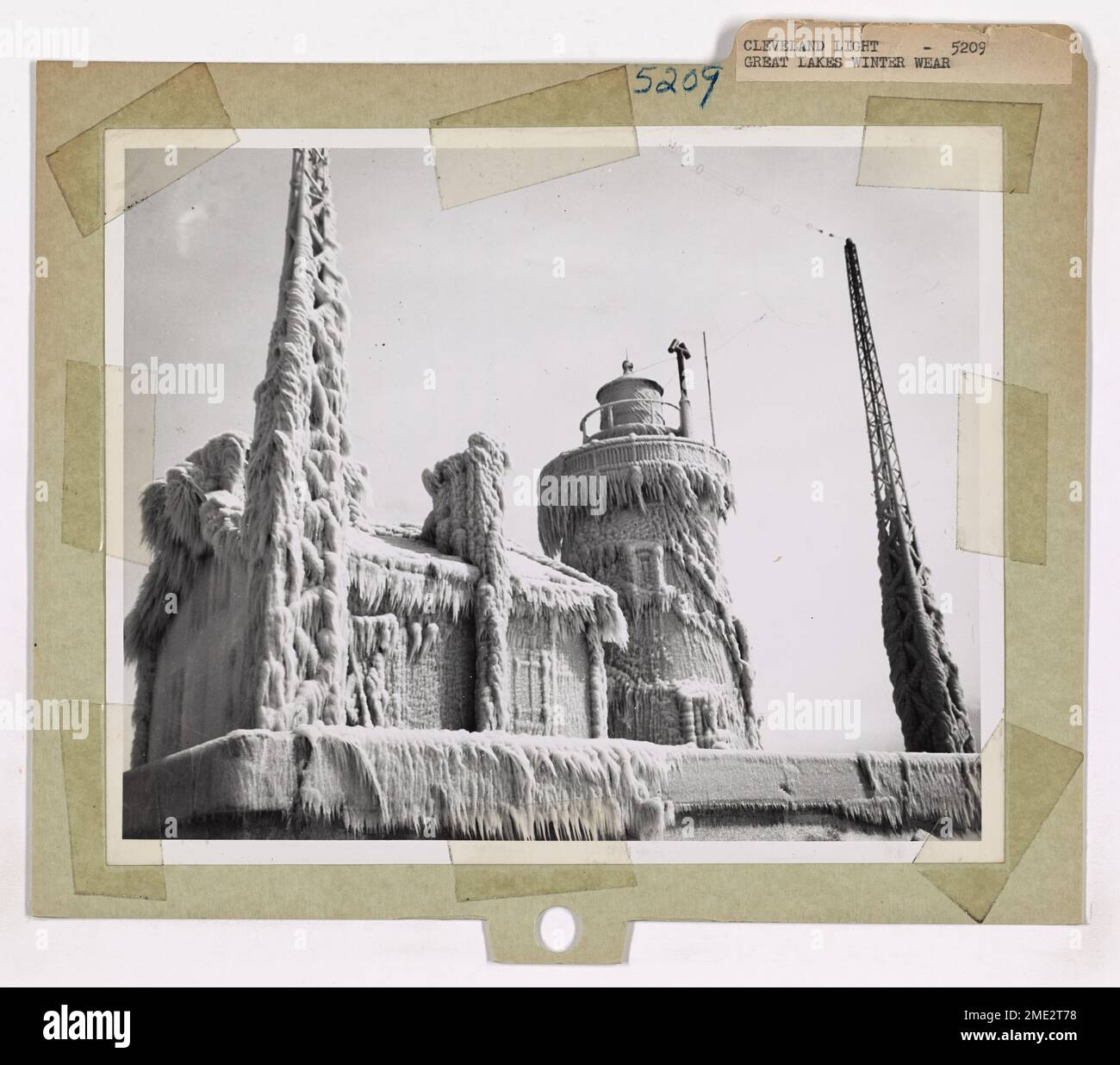 The Cleveland Light on the Great Lakes is seen encased in ice, a common ...