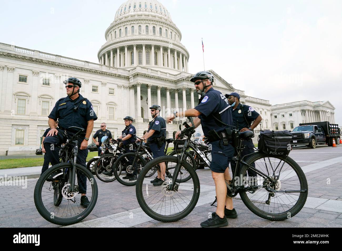 The U.S. Capitol is seen in Washington, early Thursday, July 29, 2021 ...