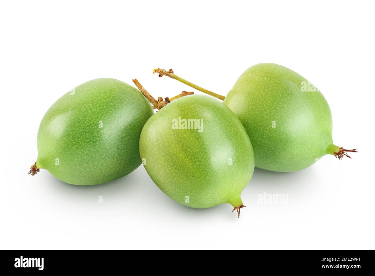 mini kiwi baby fruit or actinidia arguta isolated on white background ...