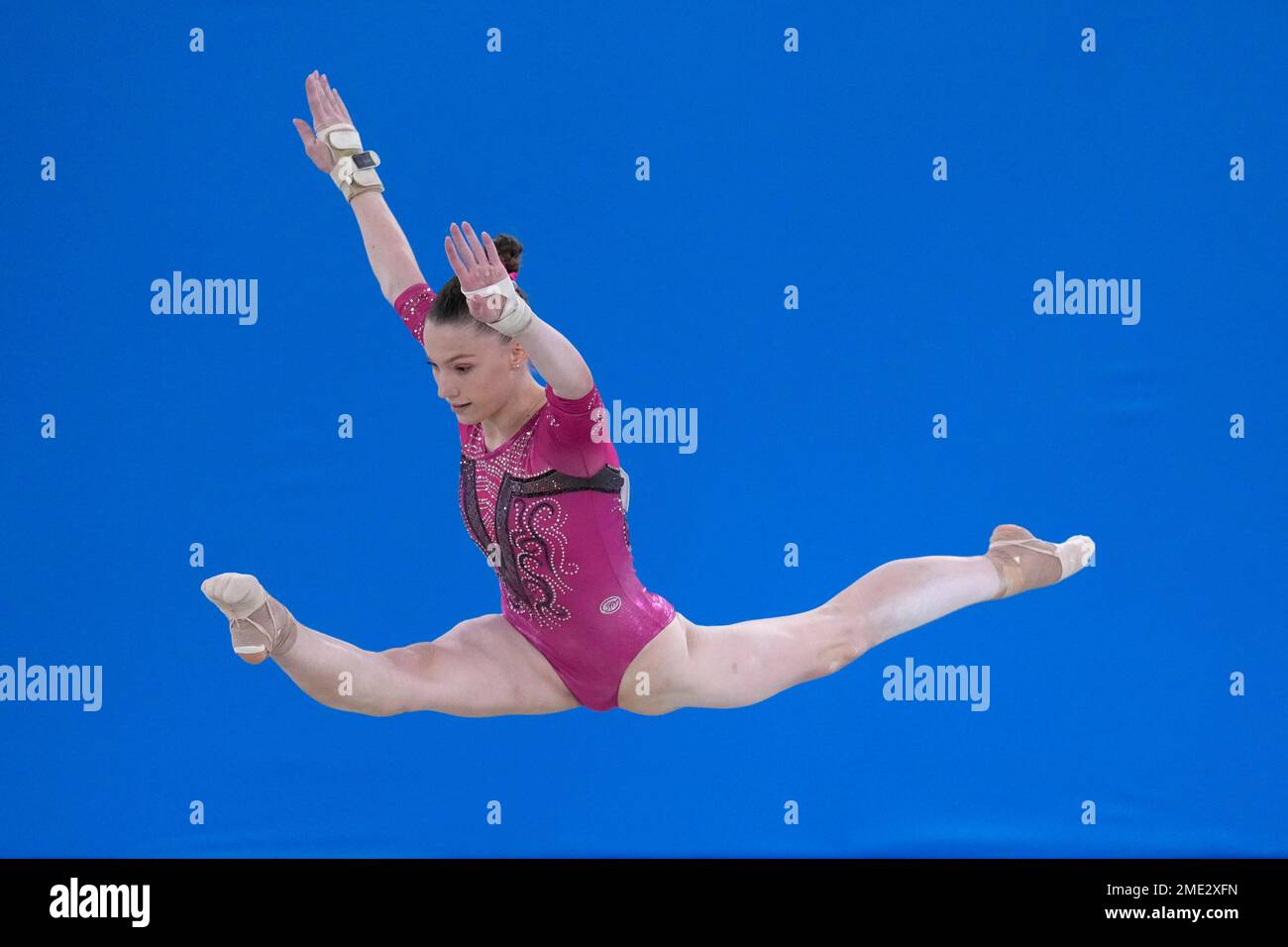 Vladislava Urazova, of the Russian Olympic Committee, performs on the ...