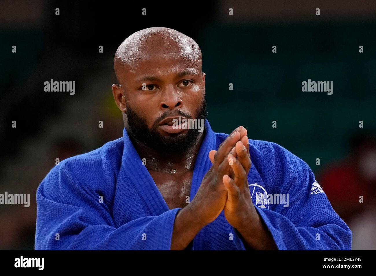 Jorge Fonseca of Portugal reacts after defeating Shady Elnahas of ...