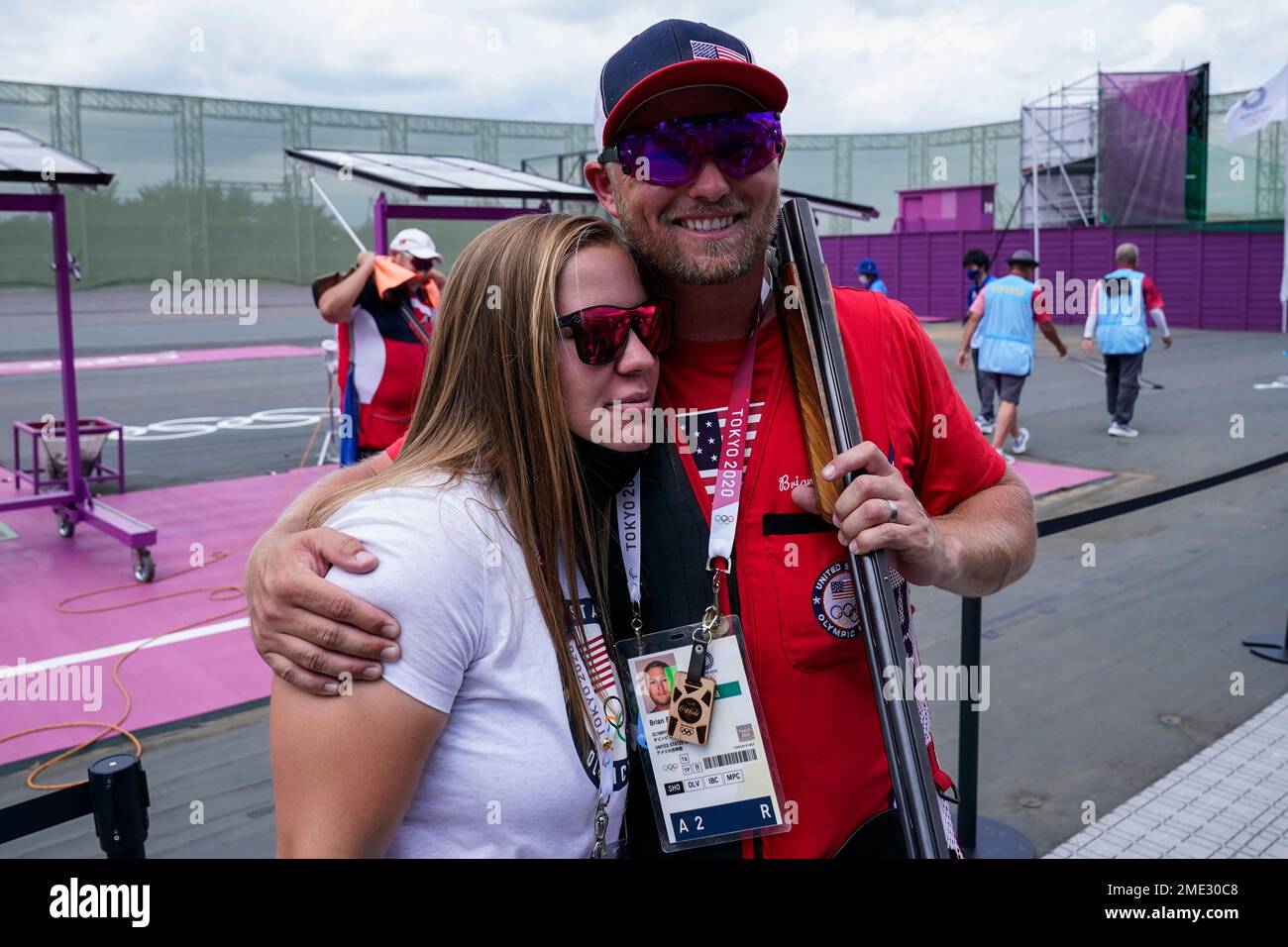 Madelynn Ann Bernau, left, and Brian Burrows, both of the United States ...