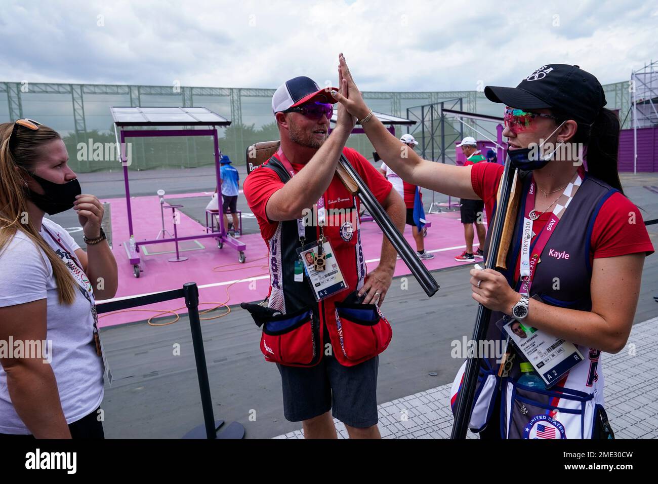 Madelynn Ann Bernau, left, Brian Burrows, and Kayle Browning, all of ...