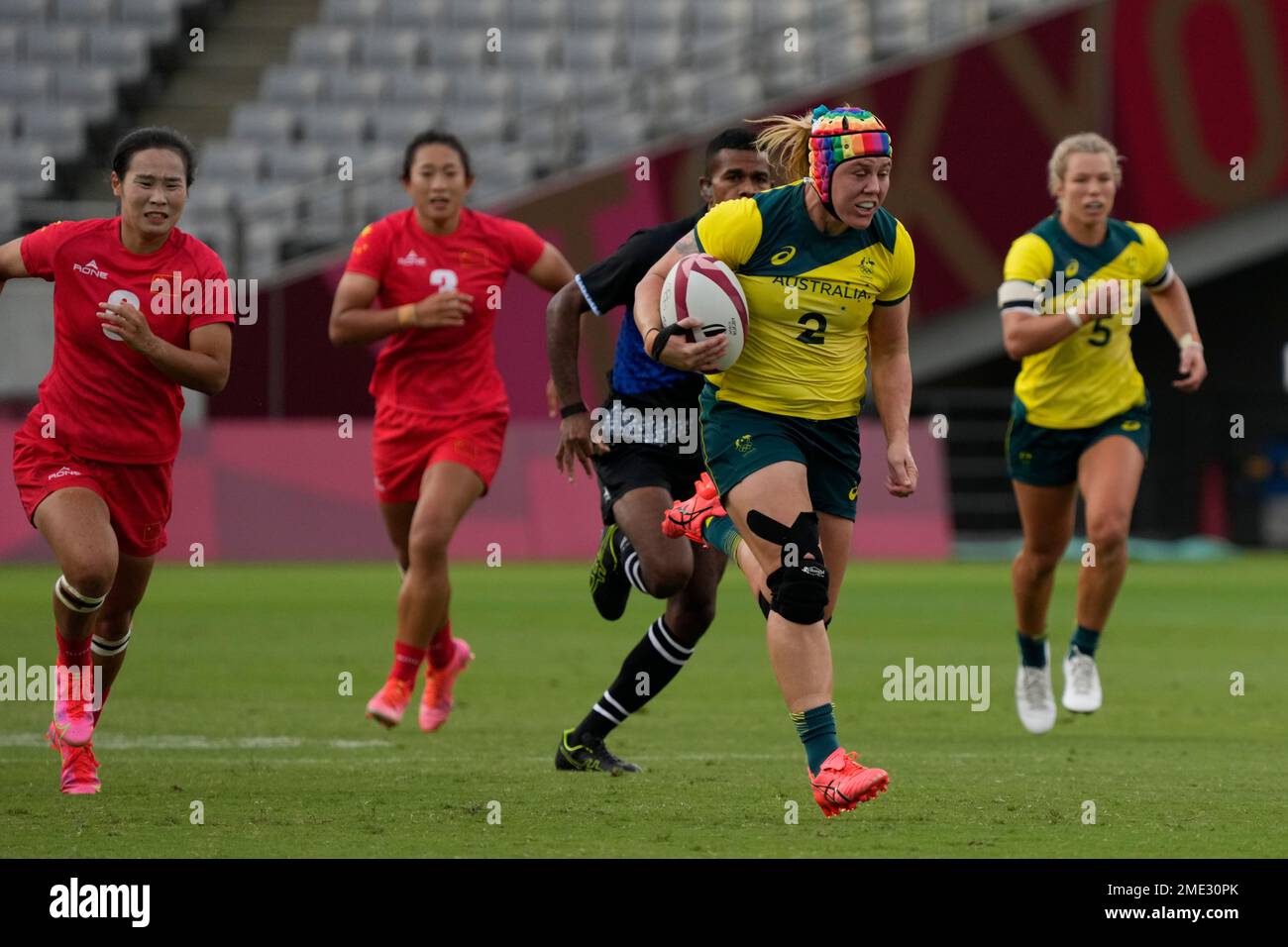 Australia's Sharni Williams runs with the ball Australia's women's ...
