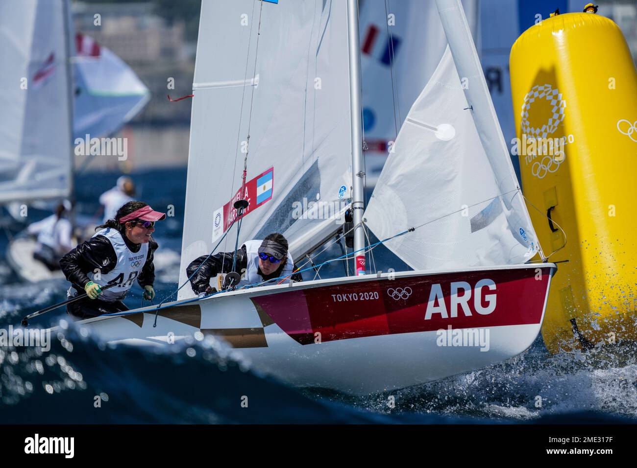 Argentina's Maria Belen Tavella and Lourdes Hartkopf compete during the ...