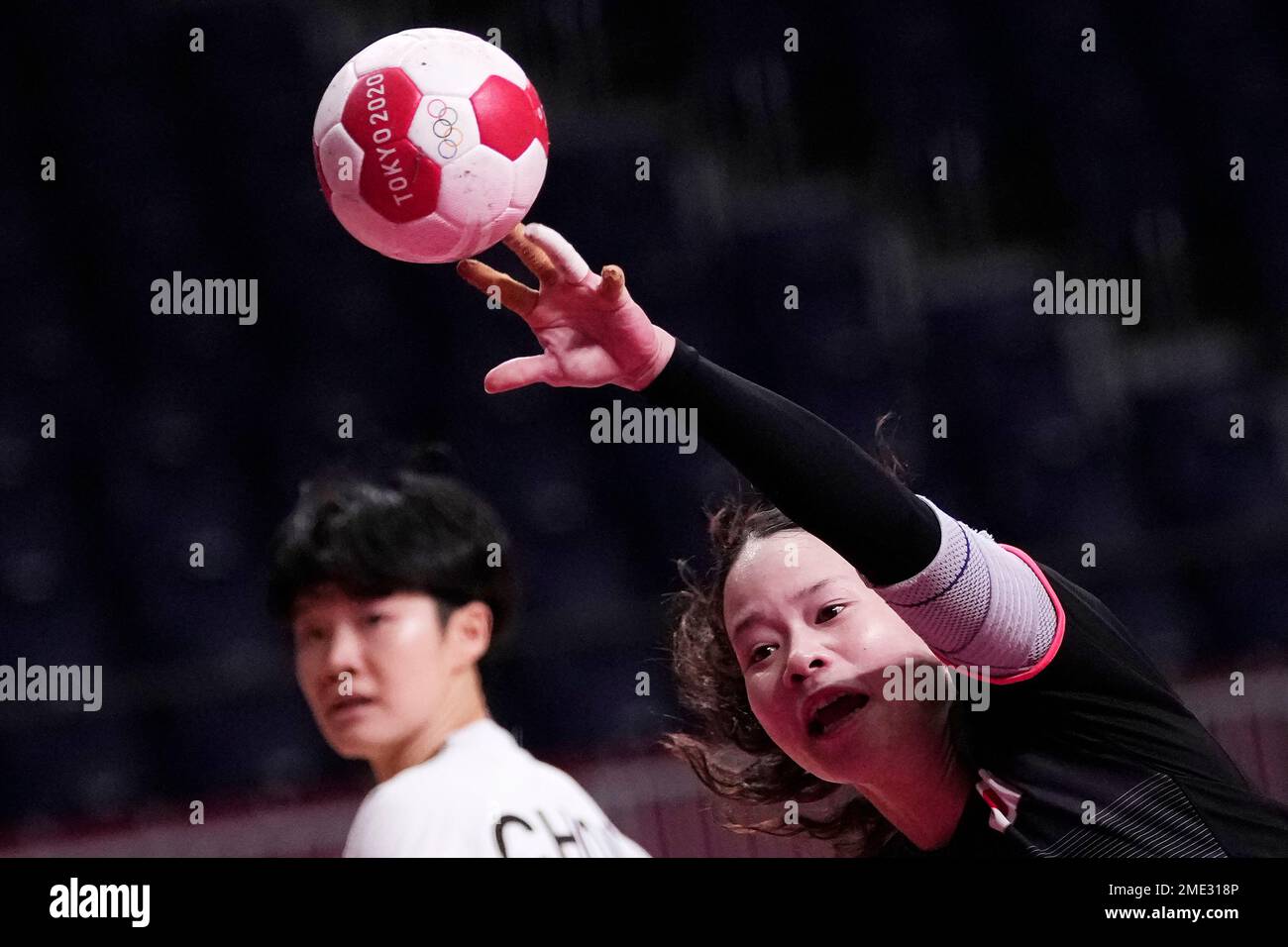 Japan's Yoi Sunami, right, tries to score during the women's ...
