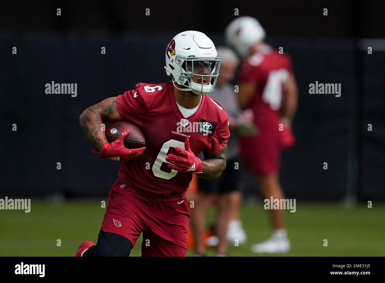 Arizona Cardinals running back James Conner runs with the ball during ...