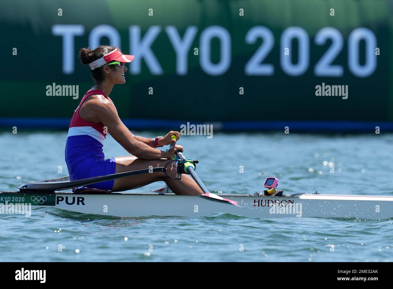 Veronica Toro Arana, of Puerto Rico competes in the women's rowing ...