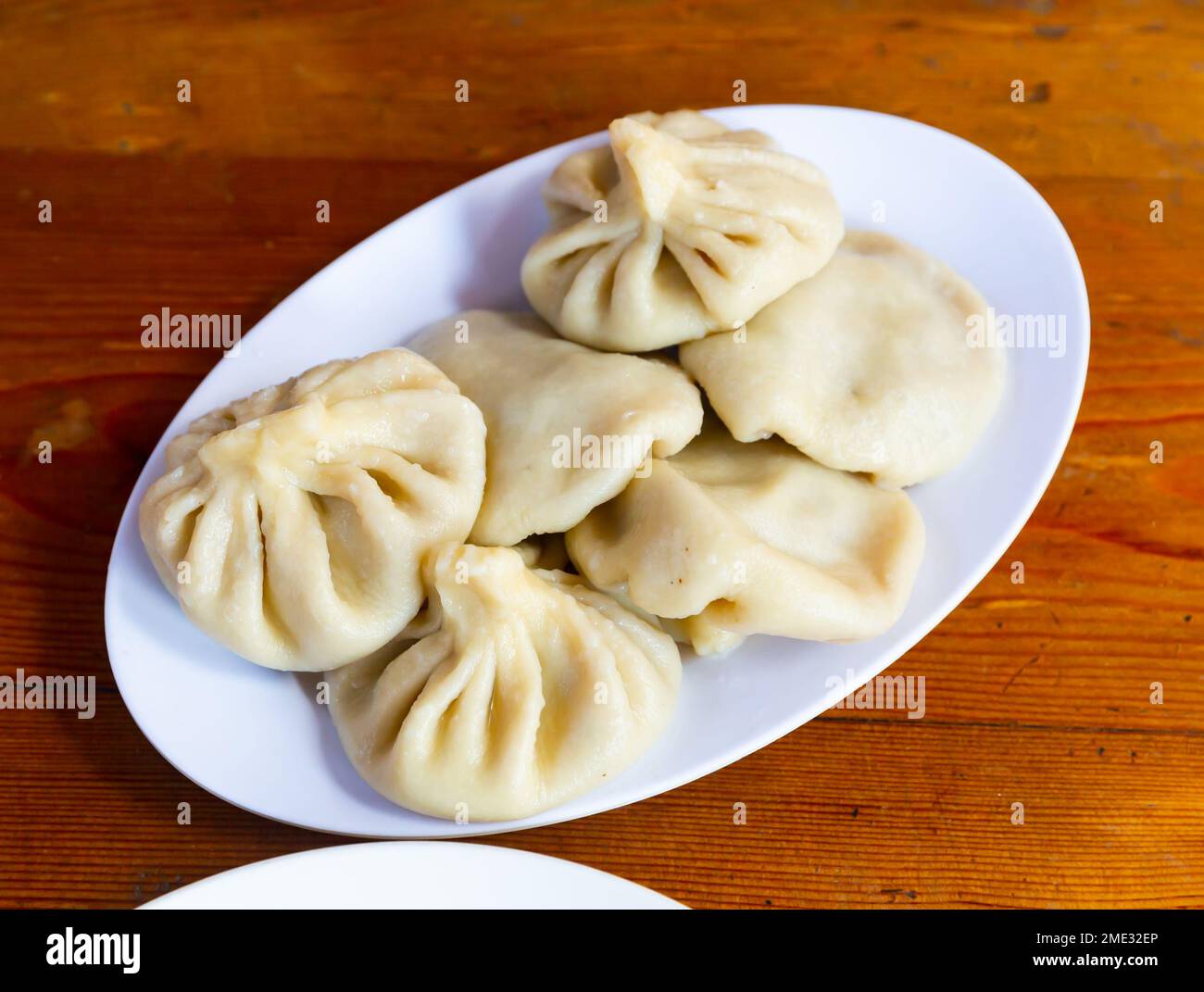 National dish of Georgian cuisine Khinkali Stock Photo - Alamy