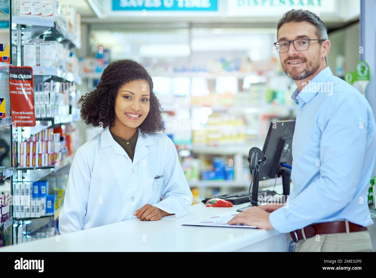 My customers always leave with a smile. Cropped portrait of an ...