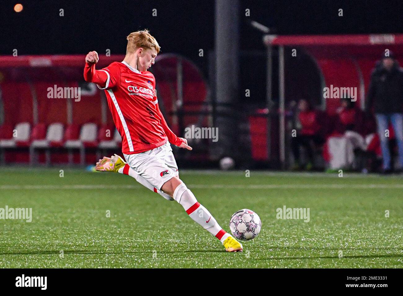 WIJDEWORMER, NETHERLANDS - JANUARY 23: Kees Smit of Jong AZ during the ...