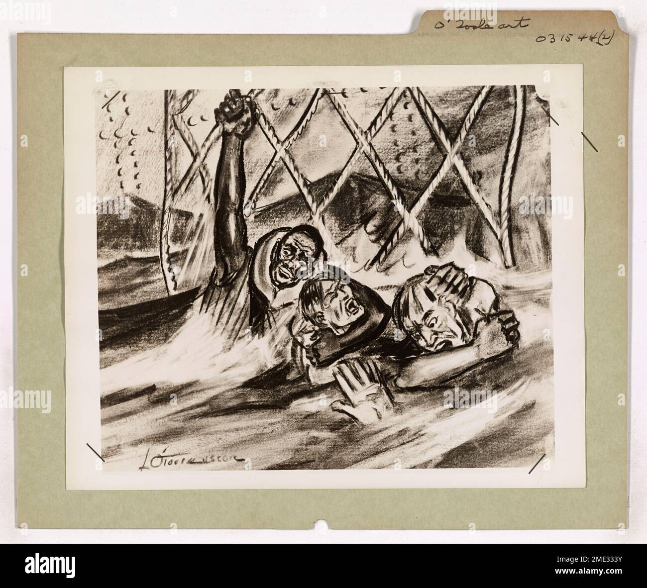Photograph of a Sketch by Coast Guard Artist Larry O'Toole. Coast Guard ...