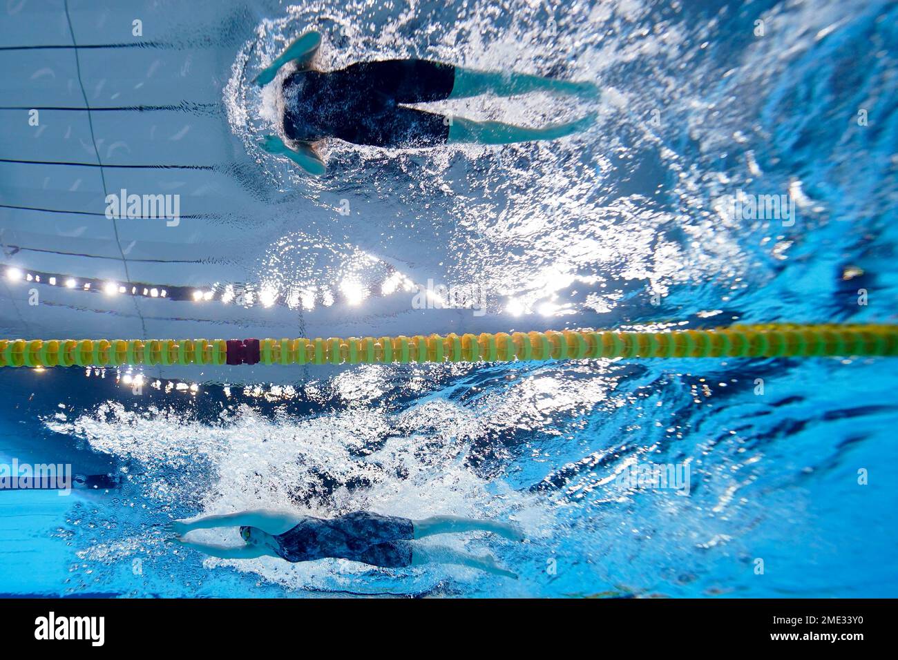 Kaylene Corbett, of South Africa, and Lilly King, of the United States ...