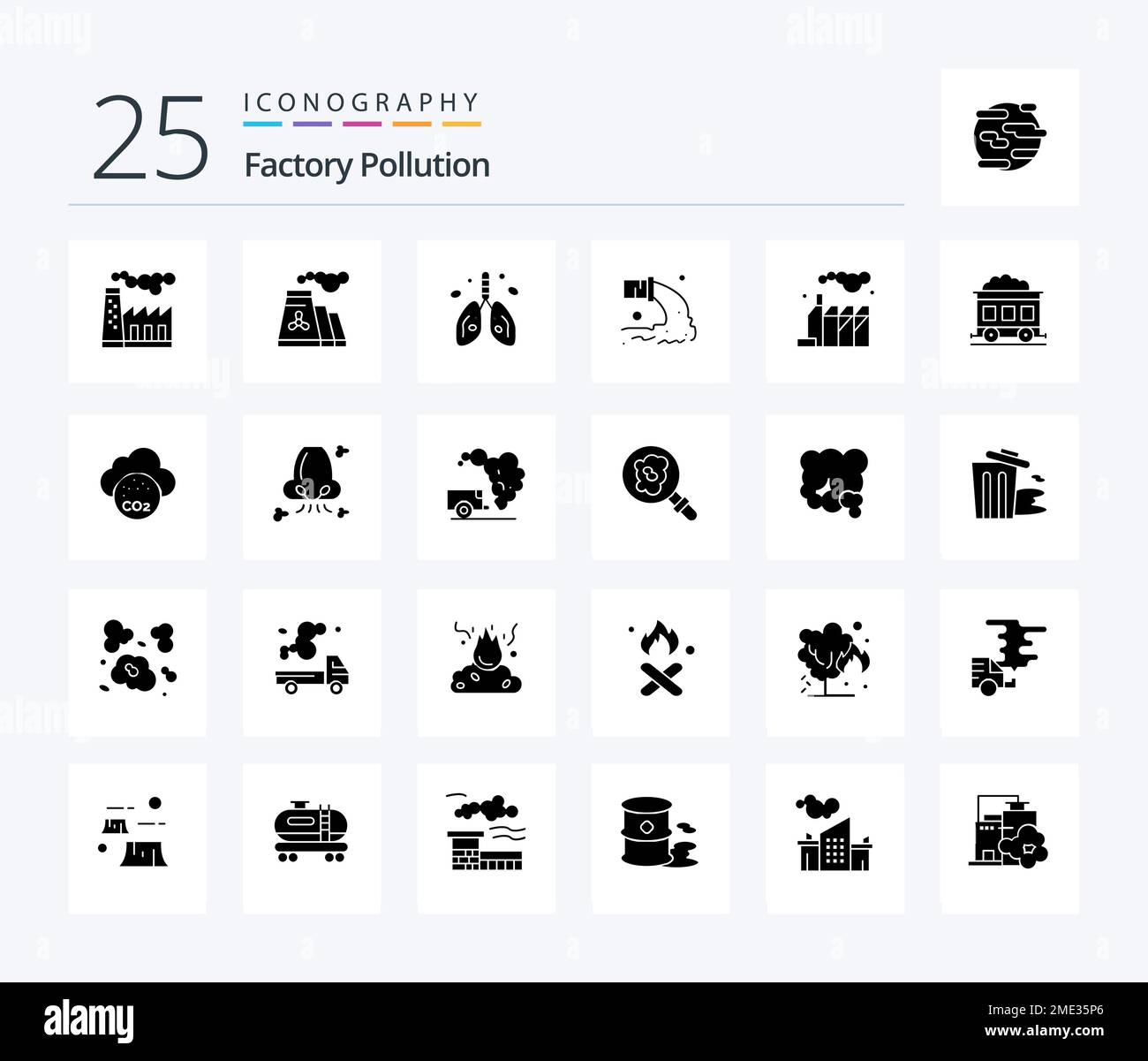 Factory Pollution 25 Solid Glyph icon pack including pollution ... Factory Pollution 25 Solid Glyph icon pack including pollution ...
