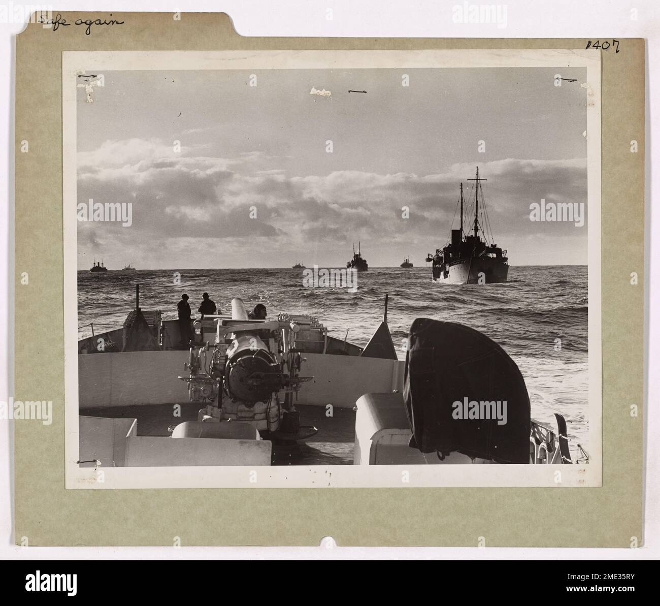 Safe Again. This image depicts a convoy of ships heading into a United ...