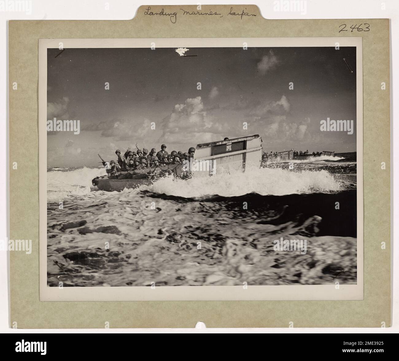 A Coast Guard-manned LCVP lands Marines at Saipan, part of the invasion ...