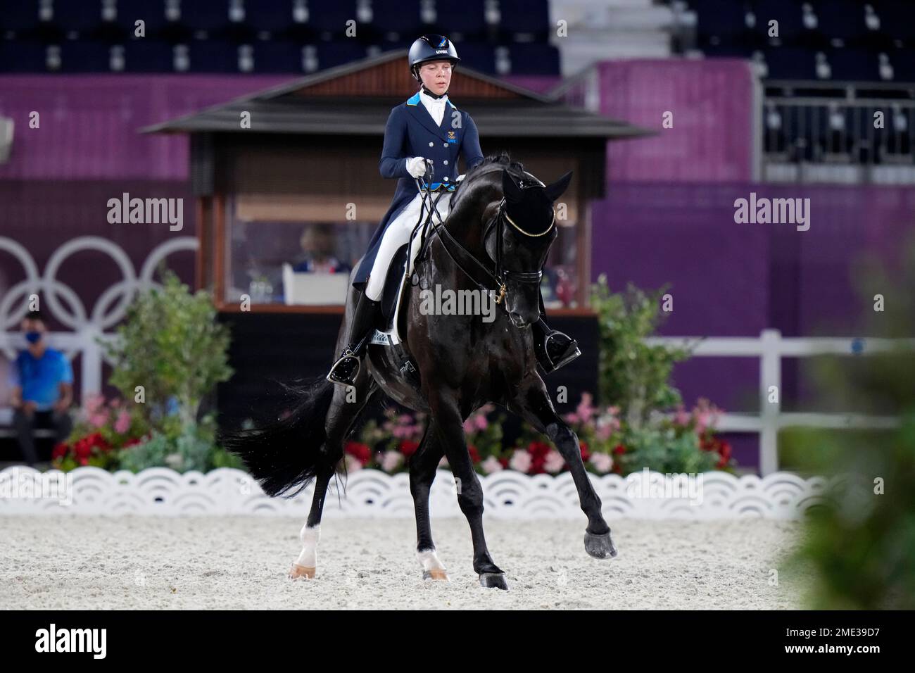 Sweden's Juliette Ramel, riding Buriel K.H., competes in the equestrian ...