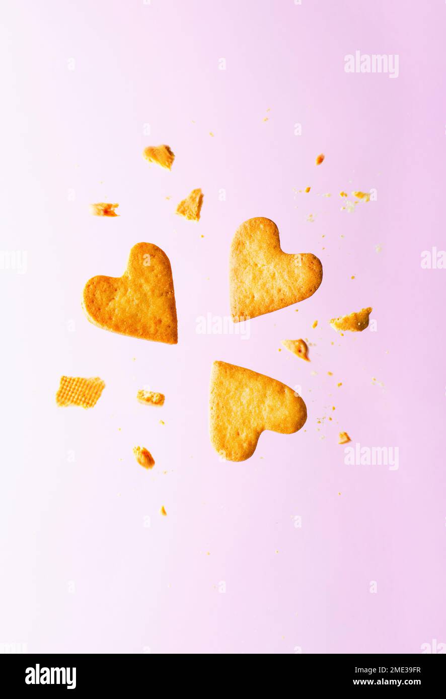 Cookies in Shape of Heart, Handmade Cookies for Valentine's Day, Mother ...