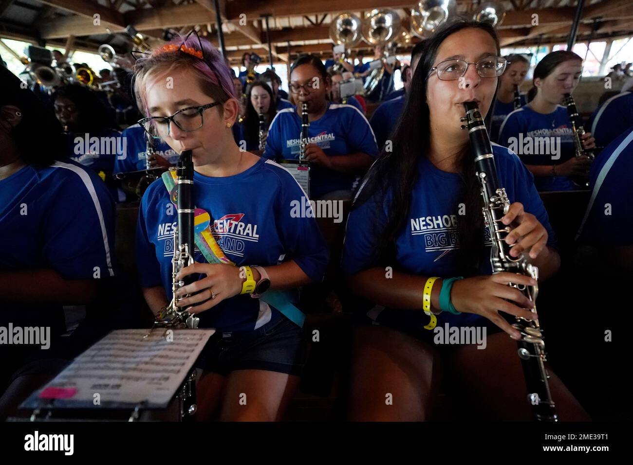Kerry Schmidt, 14, and Jorja Ray, 17, members of the Neshoba Central ...